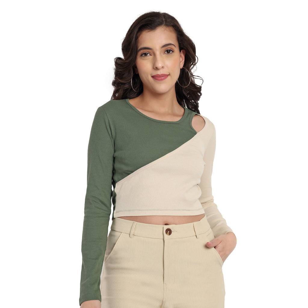 Women Olivine Full Sleeves Trendsetter Top – One Sky